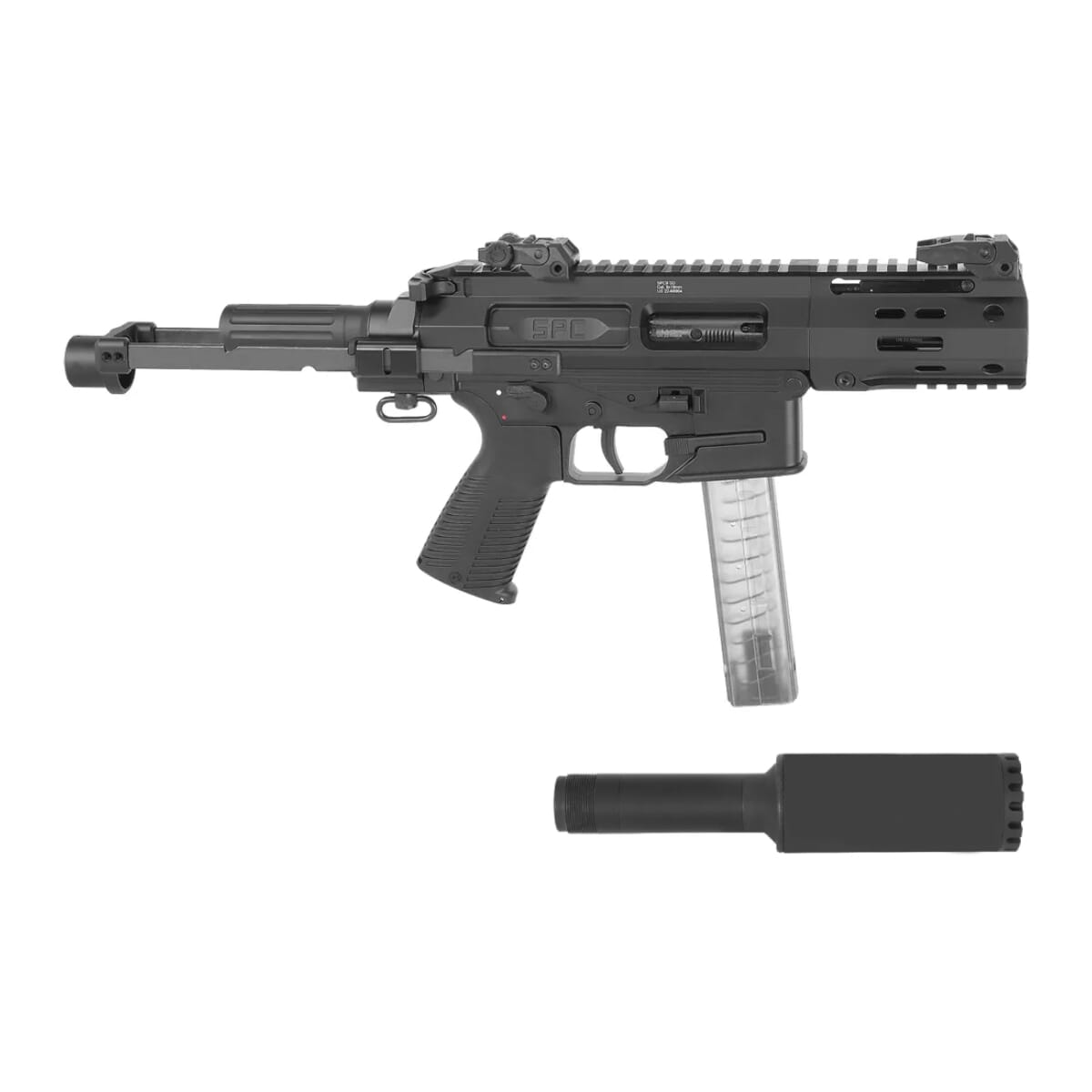 B&T SPC9-G 9mm SD Black Pistol w/Telescopic Brace Adapter (NFA) BT ...