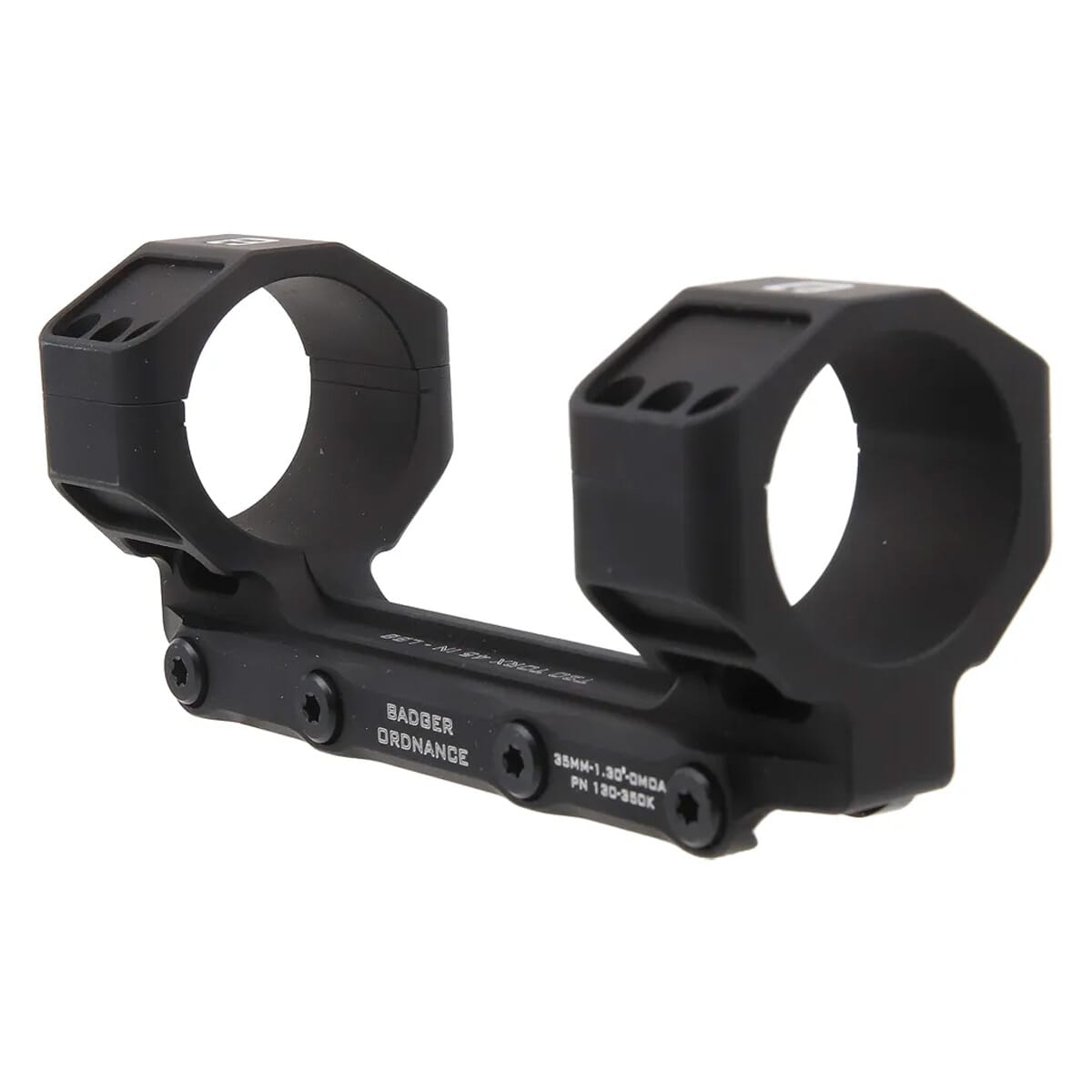 Badger Ordnance C.O.M.M. MAX 35mm 1.30" 0MOA Black Scope Mount 130 ...