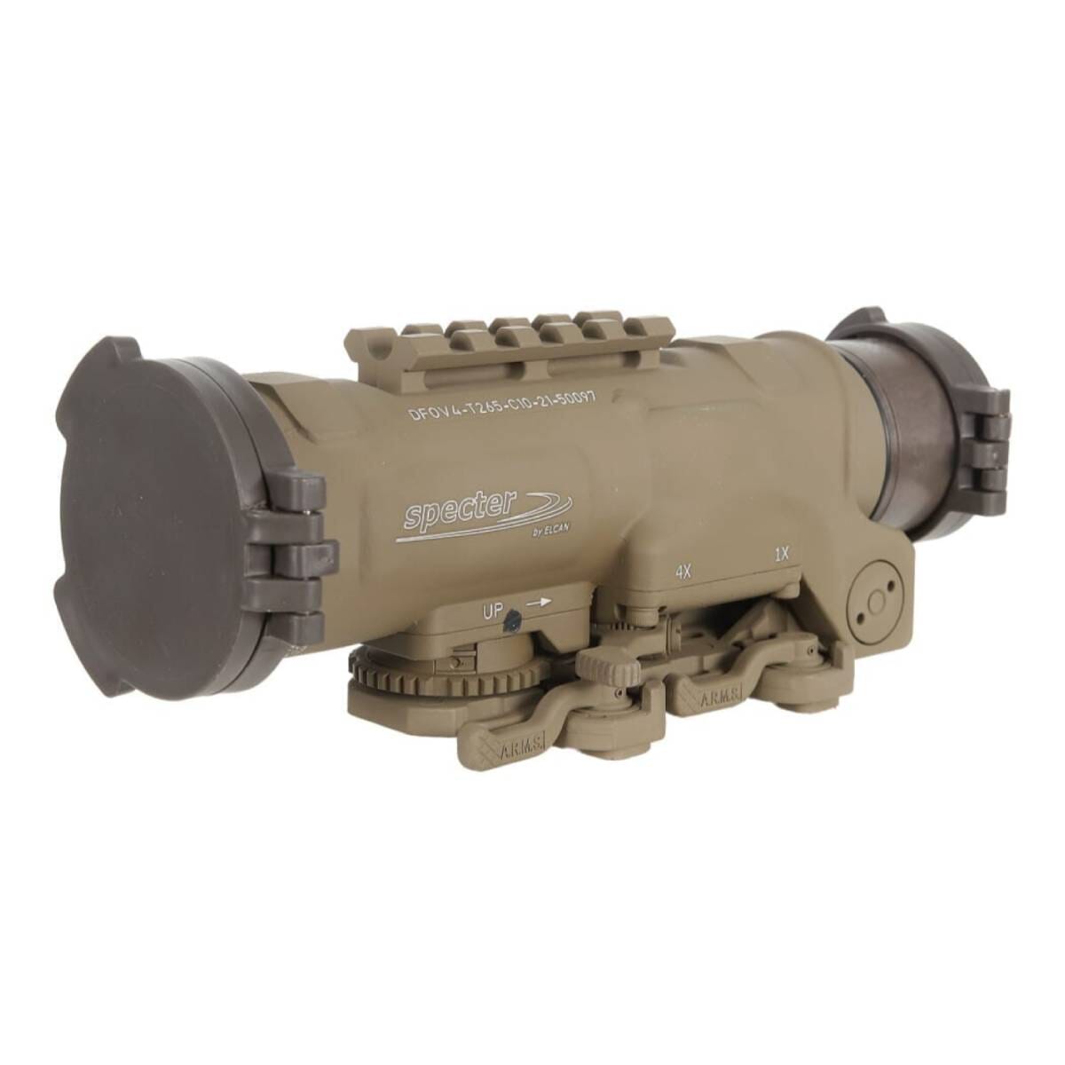 Elcan SpecterDR 1x/4x 5.56 BDC FDE Scope w/Flip Covers, ARD & A.R.M.S ...