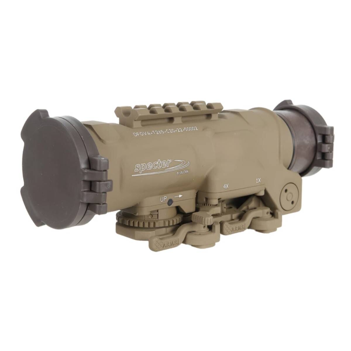 Elcan SpecterDR 1x/4x 7.62 BDC FDE Scope w/Flip Covers, ARD & A.R.M.S ...