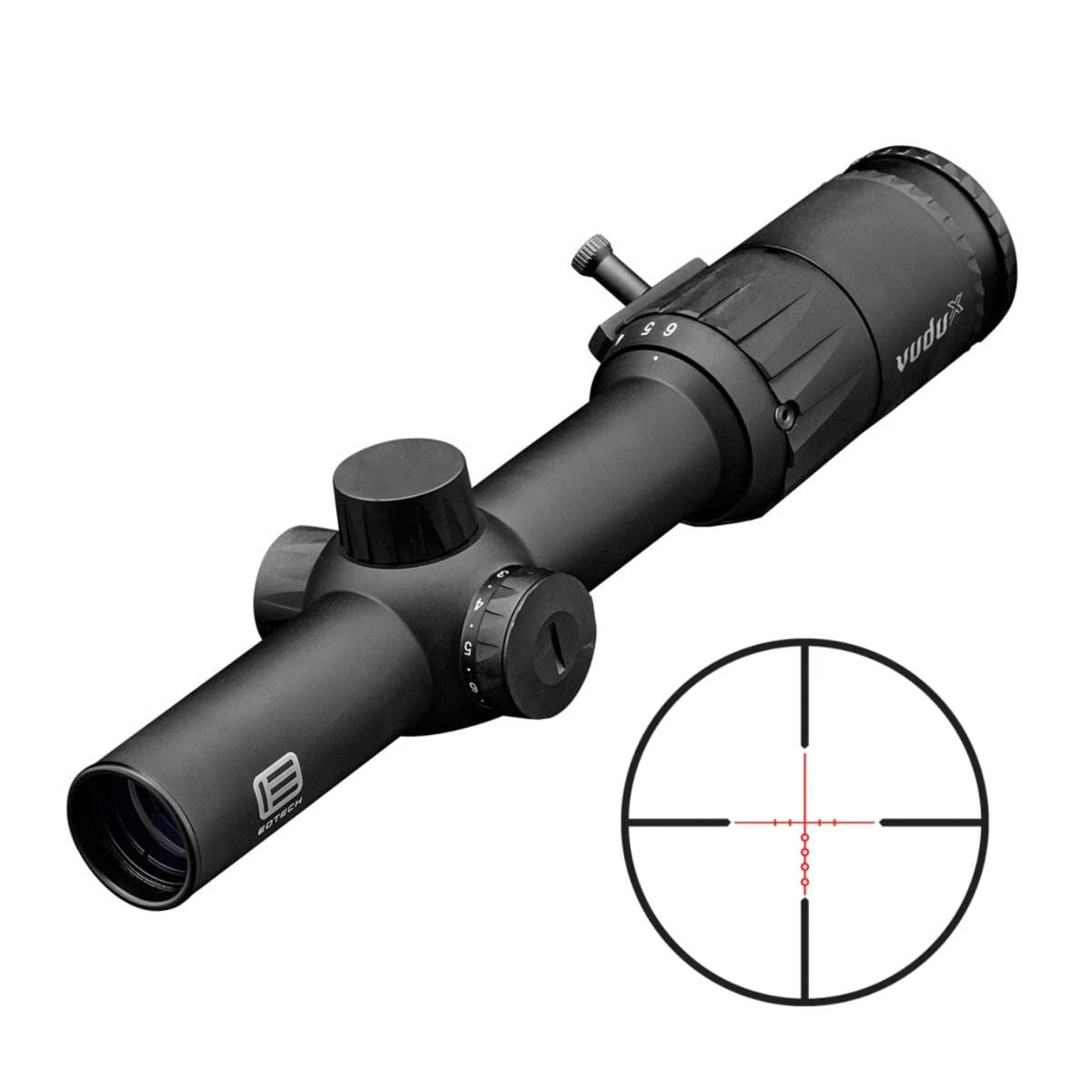EOTech VuduX 1-6x24mm SFP Red BD1 Reticle (MOA) Riflescope VDX1-6SFBD1 ...