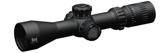 March Compact Tactical 1.5-15x42mm MML Reticle 0.1 MIL SFP Illuminated ...