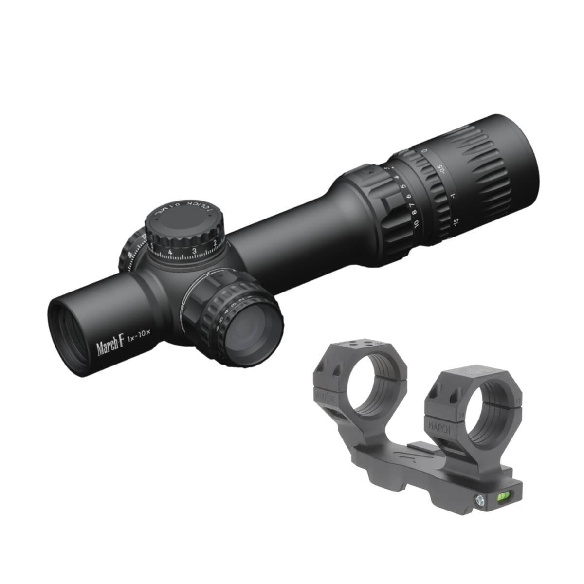 March F Shorty 1-10x24mm DR-TR1 Reticle 0.1 MIL FFP Illuminated ...