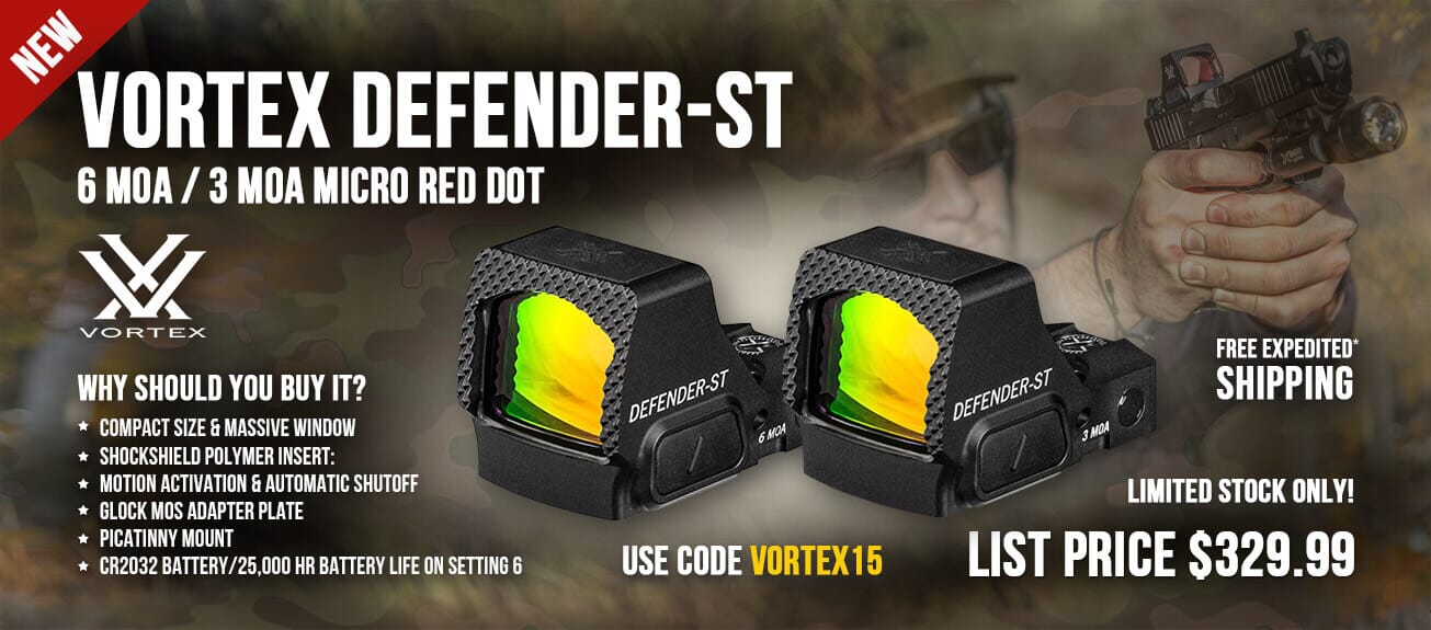 Shop NEW Vortex Defender-ST Pistol Optics Defensive Shotguns ...