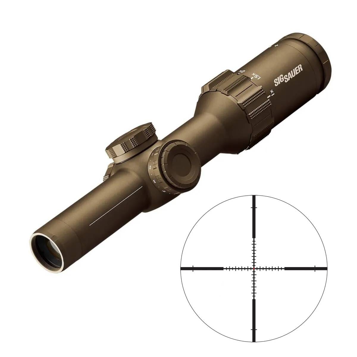 Sig Sauer TANGO6T Scope 1-6x24mm SFP FL-6 Hellfire Illum 0.2 Mrad ...