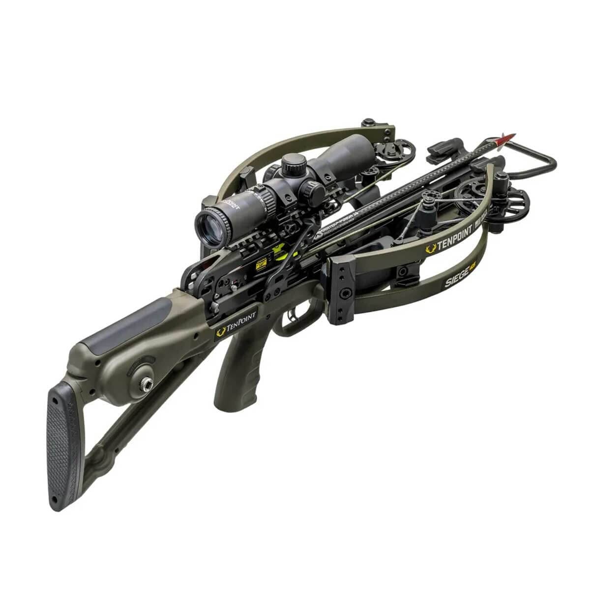 TenPoint Siege 425 Moss Green Crossbow w/ACUslide & RangeMaster 100 ...