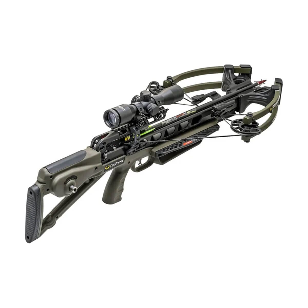 TenPoint Venom X Moss Green Crossbow w/ACUslide & Pro-View 400 Scope ...